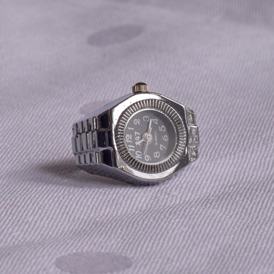 Mini Watch Ring, Adjustable Vintage Clock Ring, Gift for Her - Etsy
