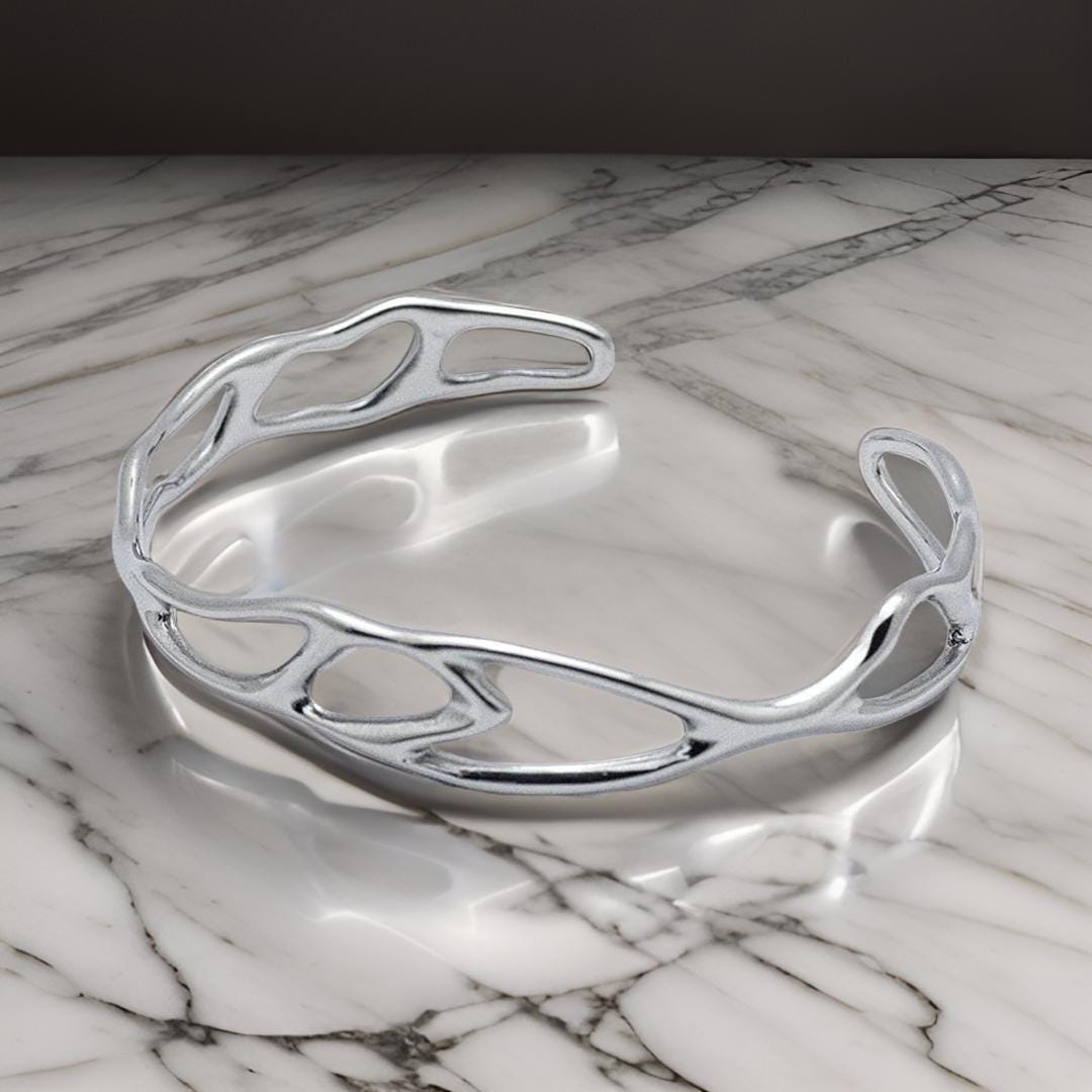 Liquid Silver Y2k Bracelet for Men Silver Stainless Steel Chain Unisex ...