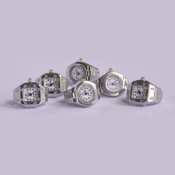 Silver Ring Watch - Etsy