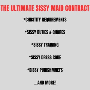 Sissy Maid Ownership Contract: Print & Sign With Mistress (PDF Instant Download) - Etsy