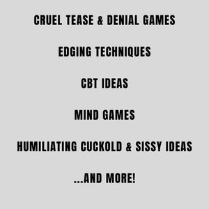 Tease and Denial Games: 100 Ideas to Tease, Torment & Deny Your Sub ...