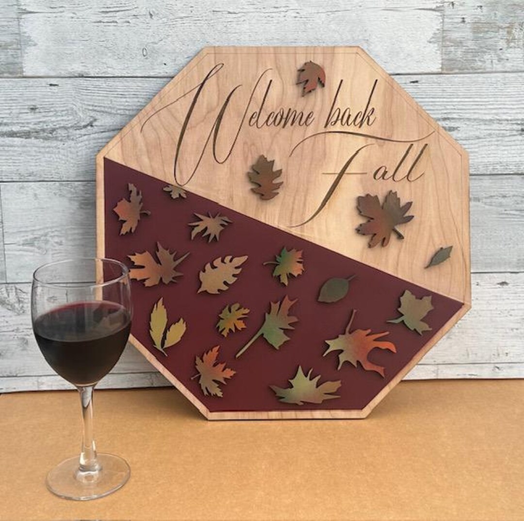 Welcome Back Fall Sign, Autumn Decor, Hexagon Wood Sign, Hexagon Fall ...