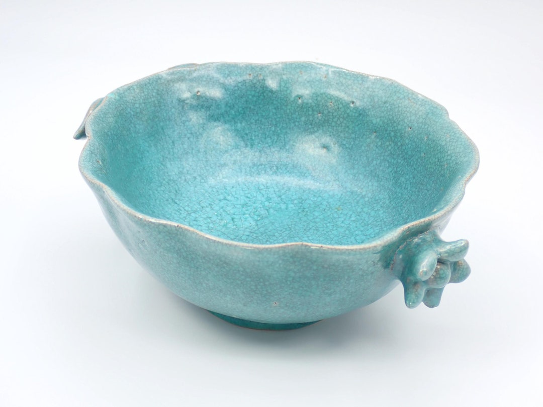 Antique Chinese Republic Robin's Egg Blue Porcelain Pomegranate Form ...