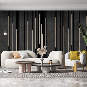 Modern Wallpaper Geometric Pattern Wallpaper Modern Lines Wall Art Art ...