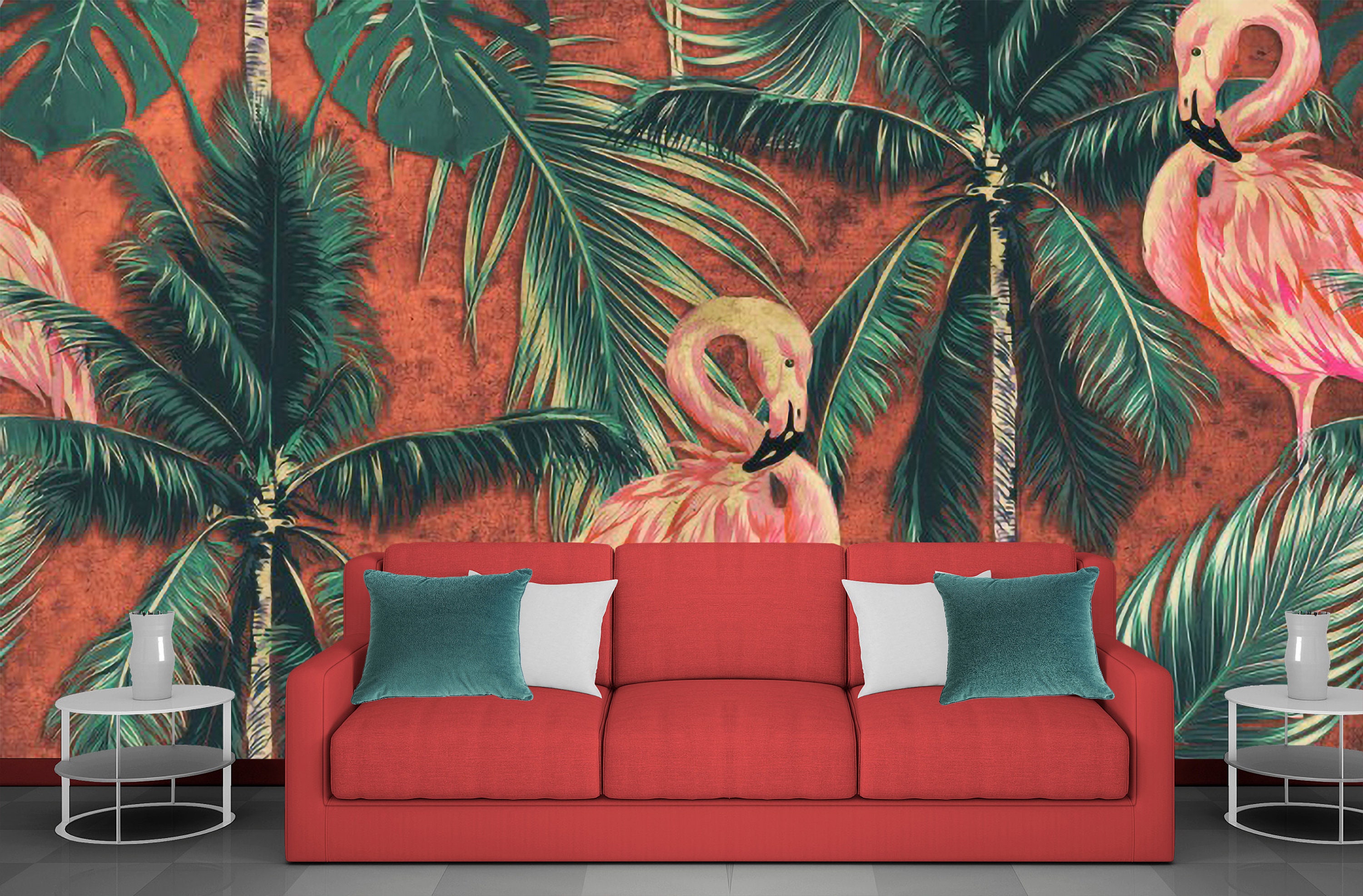 Tropical Wall Art Tropical Jungle Wallpaper Nature Wall Decor Palm ...