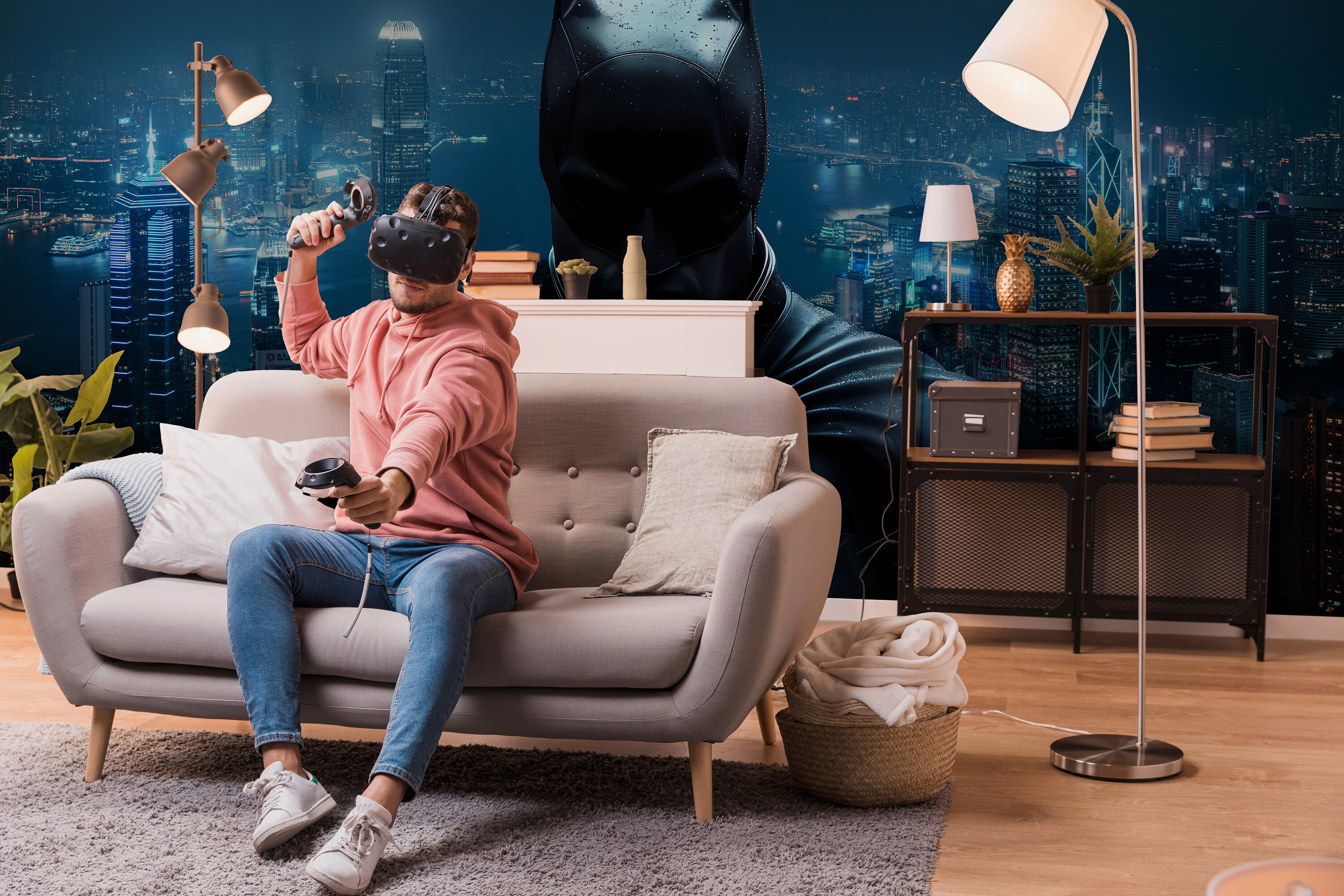 Batman Wall Mural Batman Wallpaper Superhero Wallpaper Nursery Decor ...