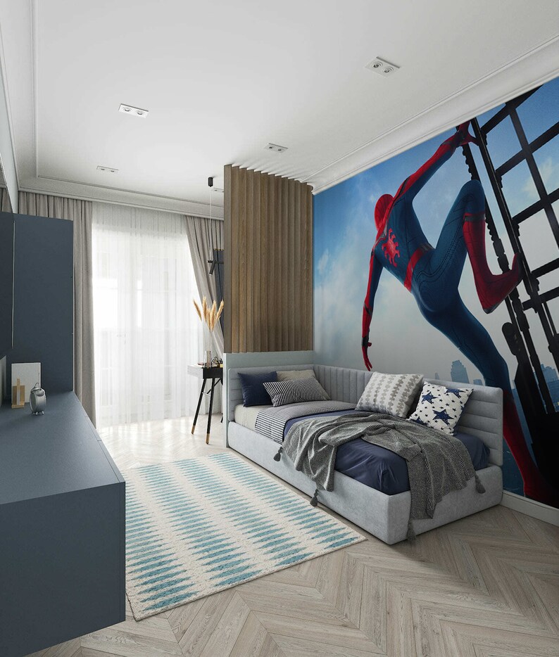 Spiderman Skyrocket Wall Mural Spiderman Skyrocket Wallpaper Superhero ...