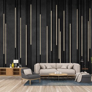 Modern Wallpaper Geometric Pattern Wallpaper Modern Lines Wall Art Art ...