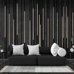 Modern Wallpaper Geometric Pattern Wallpaper Modern Lines Wall Art Art ...