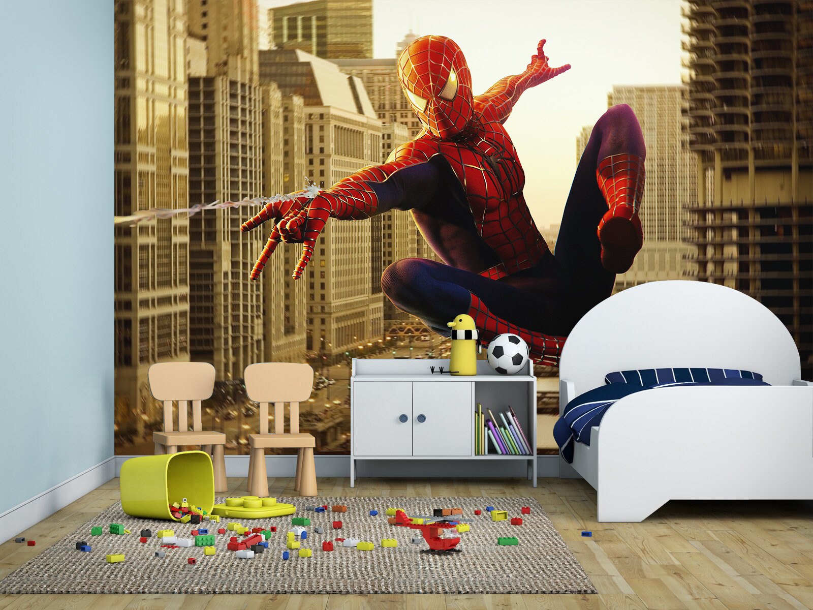 Spiderman Wall ART Wall Mural Spiderman Wallpaper Superhero Wallpaper ...