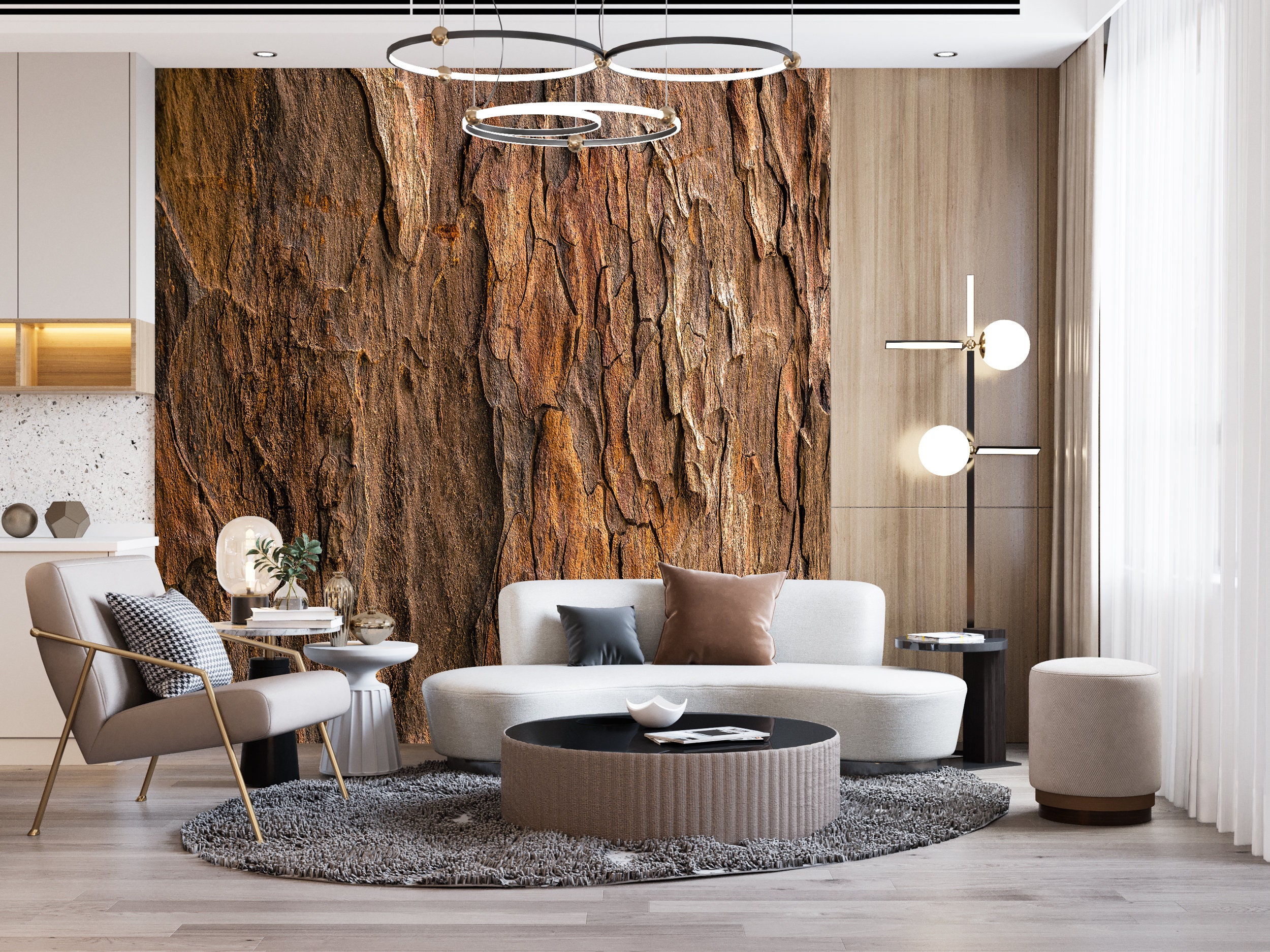 Bark and Wood Wallpaper Texture Wallpaper Brown Tree Patterns Wall ...