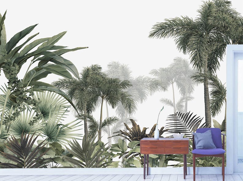 Rainforest Wall Art Tropical Jungle Wallpaper Nature Wall Decor L ...
