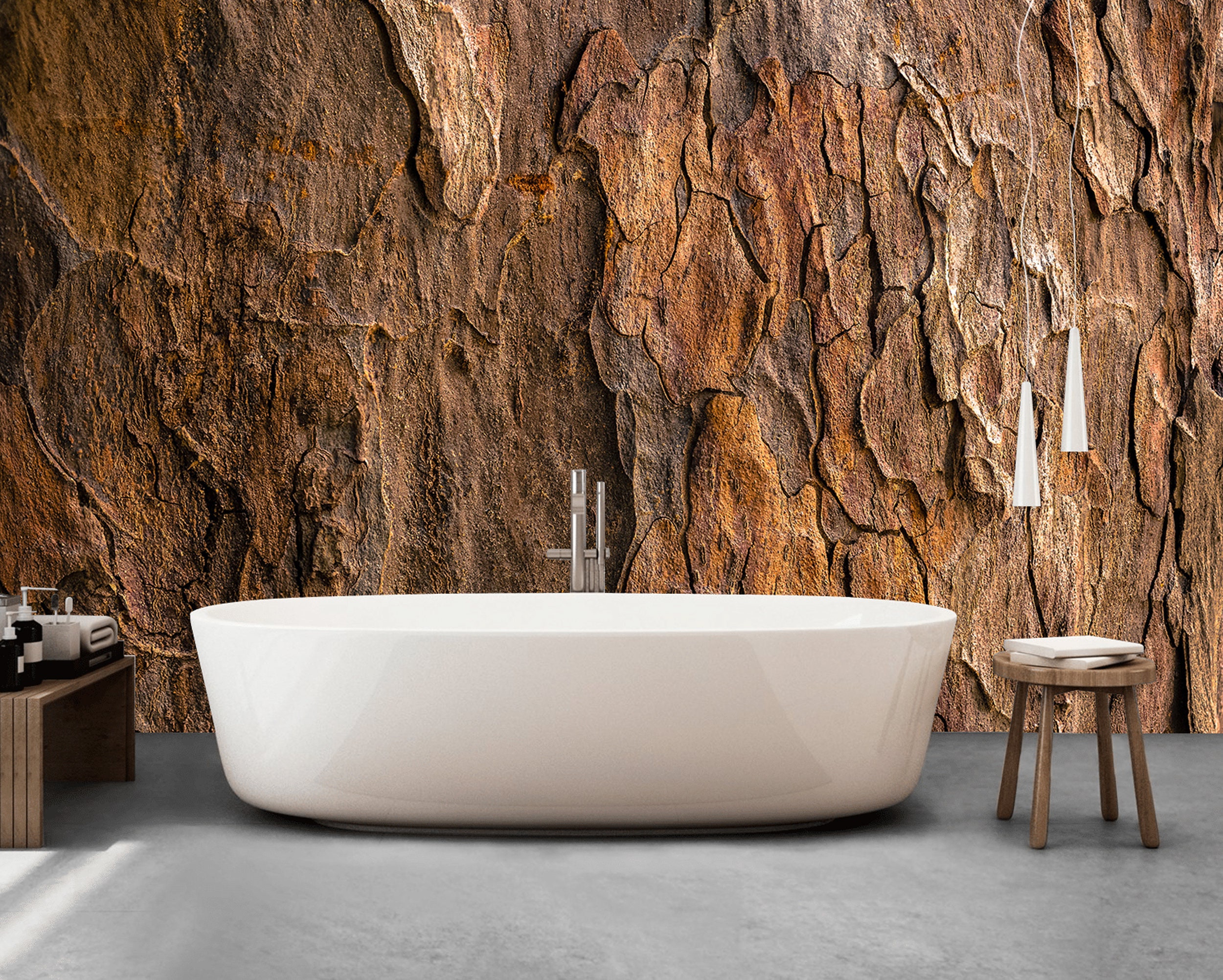 Bark and Wood Wallpaper Texture Wallpaper Brown Tree Patterns Wall ...