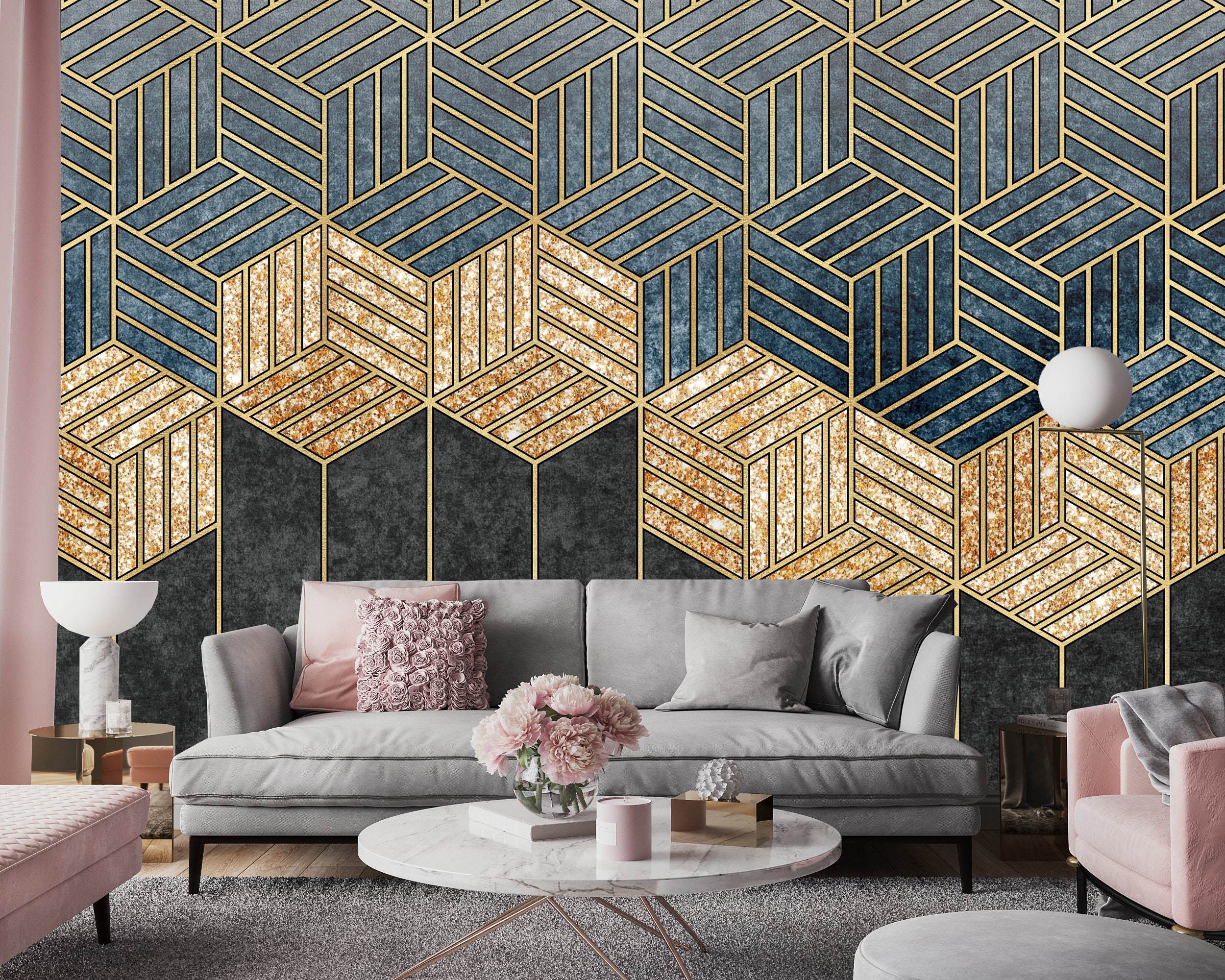 Hexagonal Wallpaper Seamless Geometric Pattern Wallpaper Carpet Pattern ...
