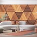 Triangle Wall Art Wood Wallpaper Triangle Wallpaper Livingroom ...