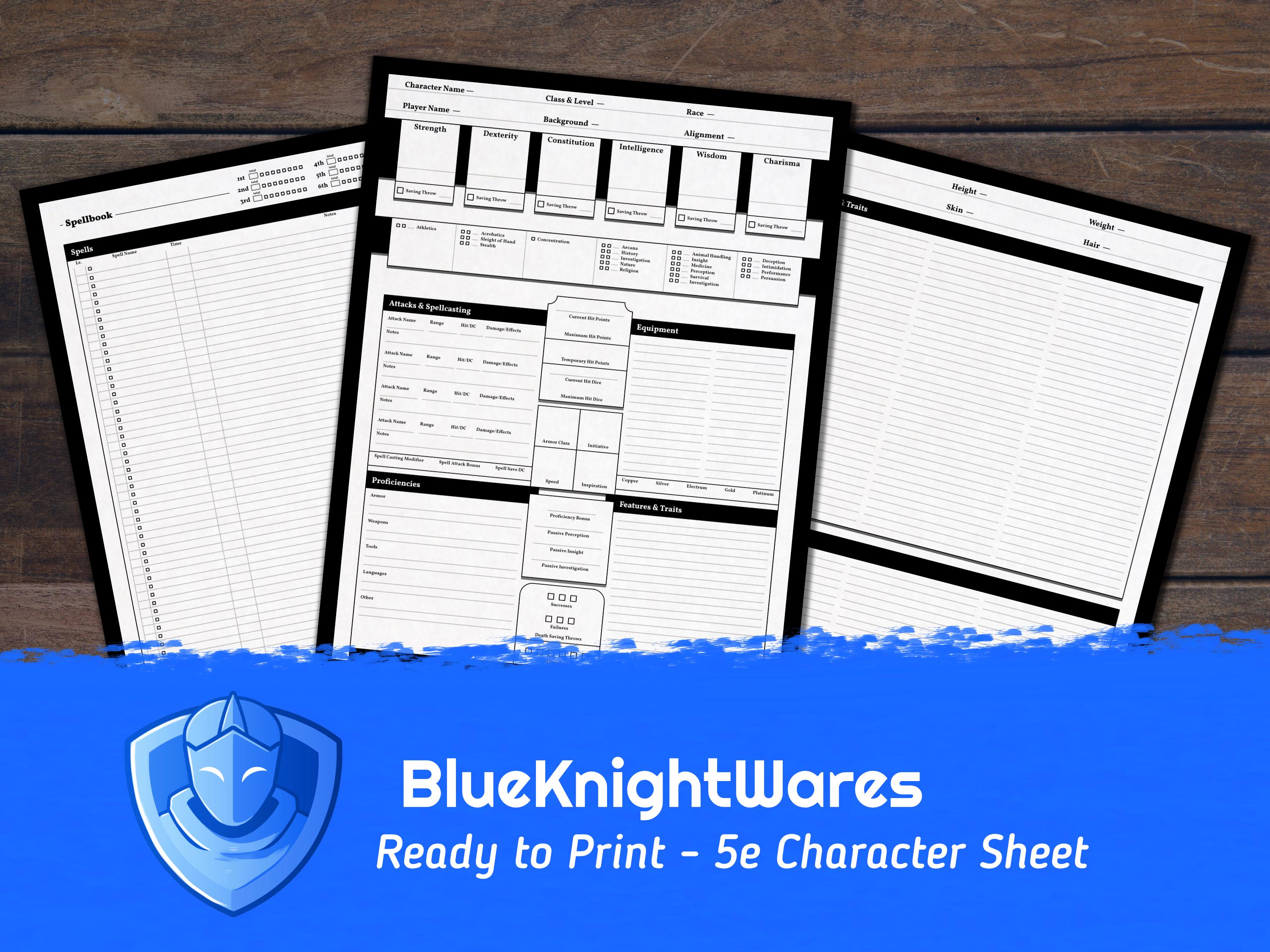 Dnd 5e Custom Character Sheet Makercustom Dnd Character Sheet