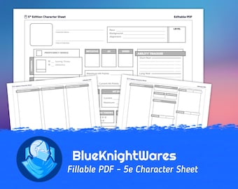 Dnd 5e Condensed Character Sheet for One-shots: Printable & Fillable ...