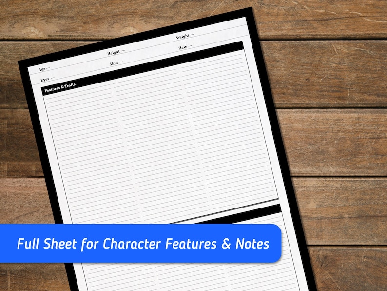 Dnd 5e Custom Character Sheet: Printable PDF Compatible With Dungeons ...