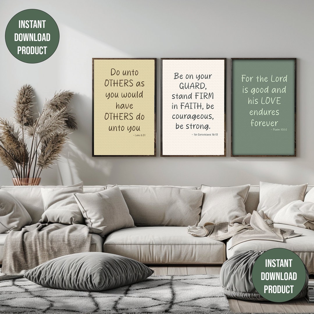 Inspirational Christian Wall Art Rustic Bible Verse Print Bible Verse ...
