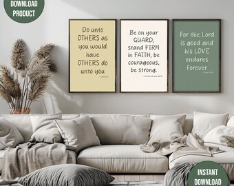 CHRISTIAN ART Work BIBLE Verse Wall Decor Instant Download Print-hang ...
