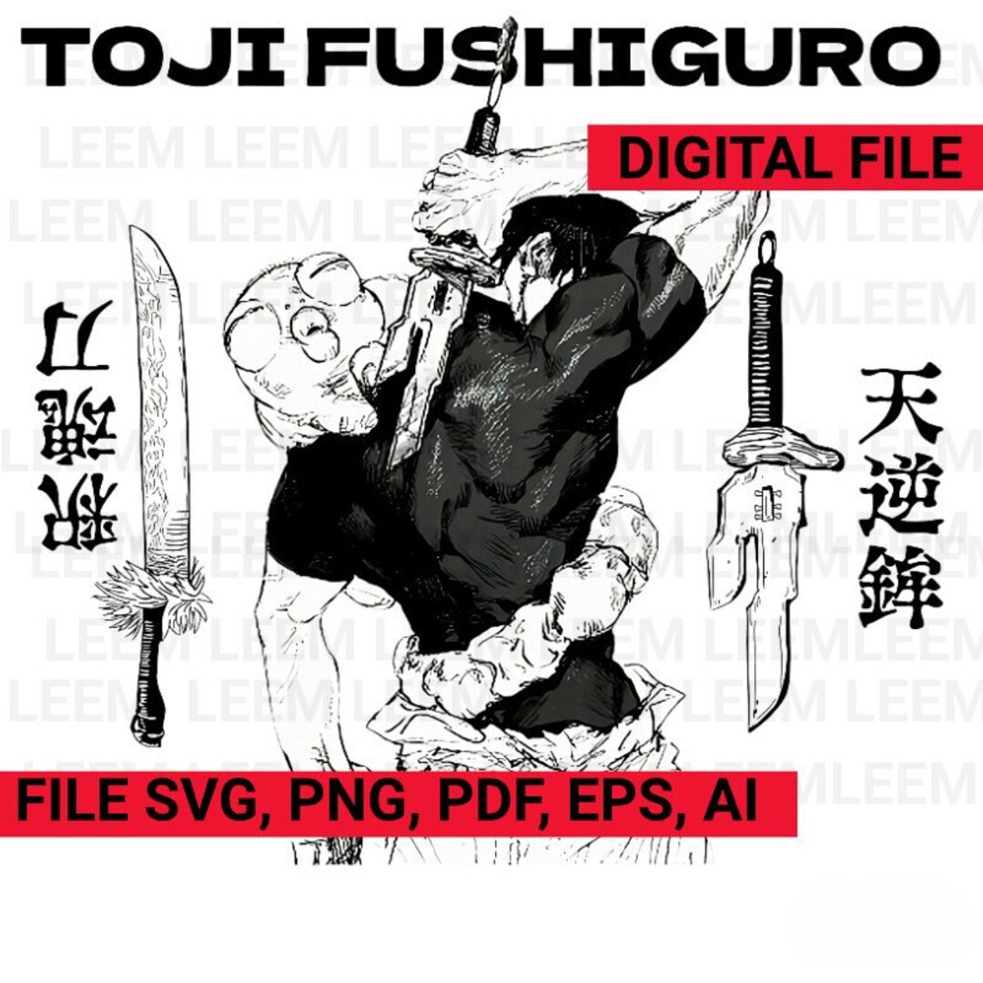ANIME VECTOR, Jujutsu Kaise, Digital Prints, Toji Fishiguro, Svg, Png ...