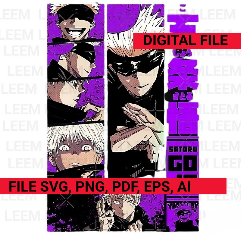 ANIME VECTOR, Jujutsu Kaise,t-shirt Desing, Gojo Satoru,gojo, Svg, Png ...