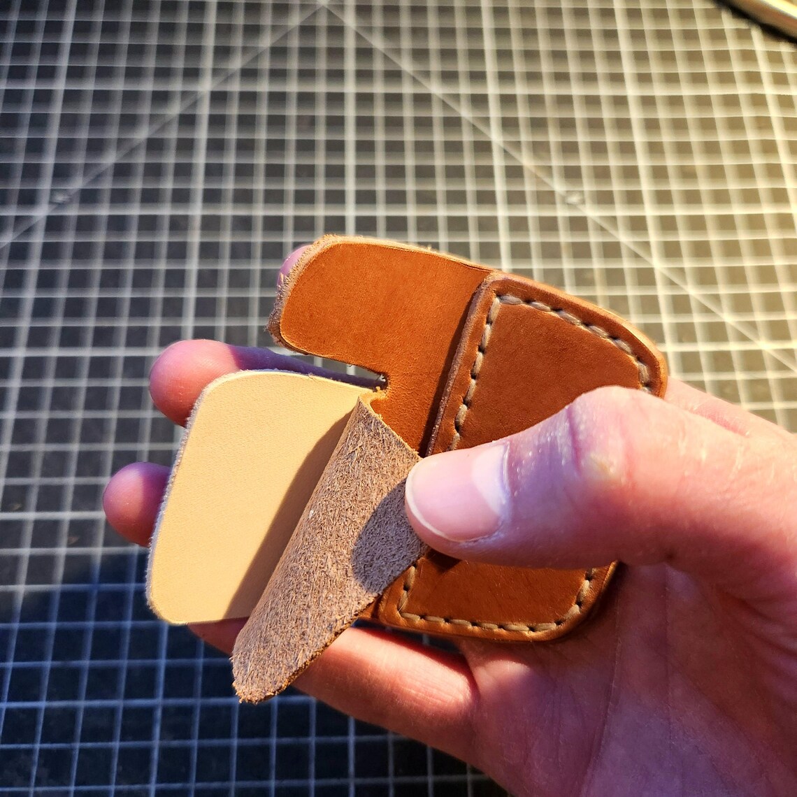 Traditional Archery Finger Tab, Split-finger, Full-grain Leather, Hand ...