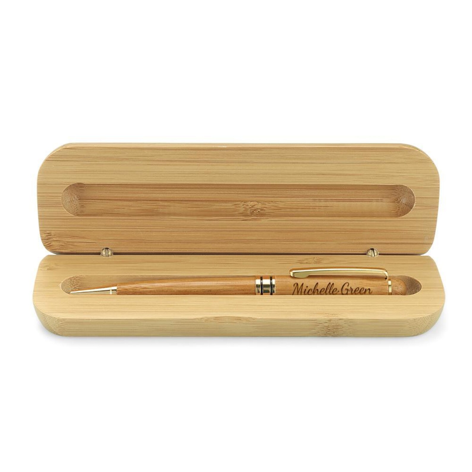 Personalized Wooden Pen Set With Custom Engraving & Wooden Case ...