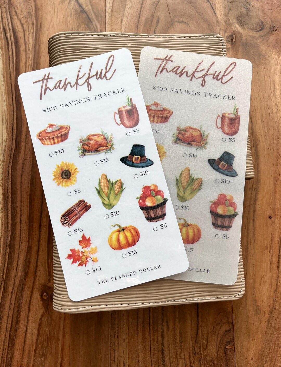 100 Thankful Savings Challenge Tracker | Thanksgiving | A6 Laminated ...