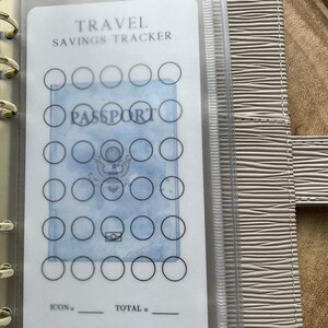 Travel Savings Challenge Tracker | A6 Laminated Cash Tracker | Passport ...