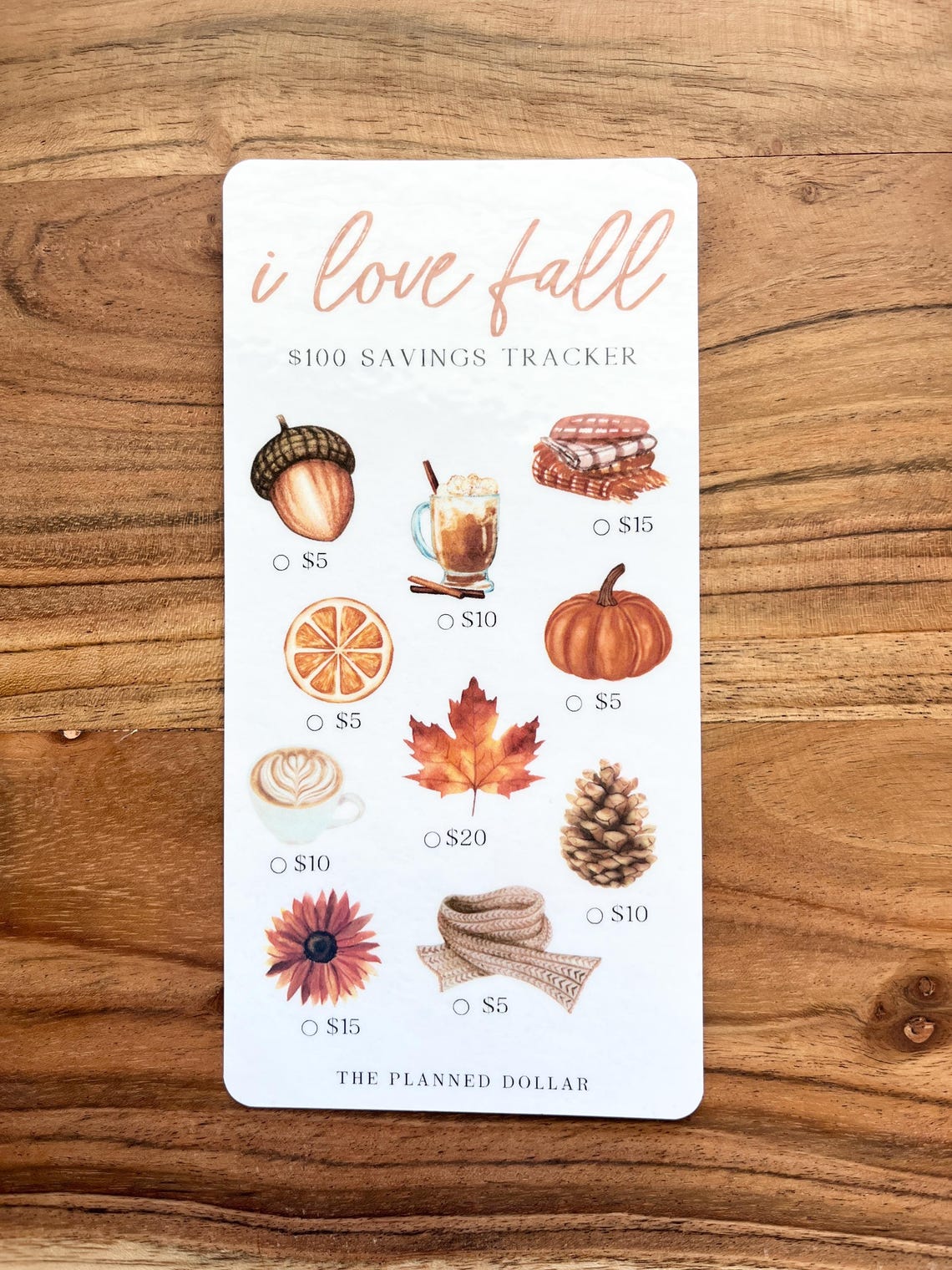Fall Savings Challenge | I Love Fall | A6 Personal Envelope Size | Cash ...