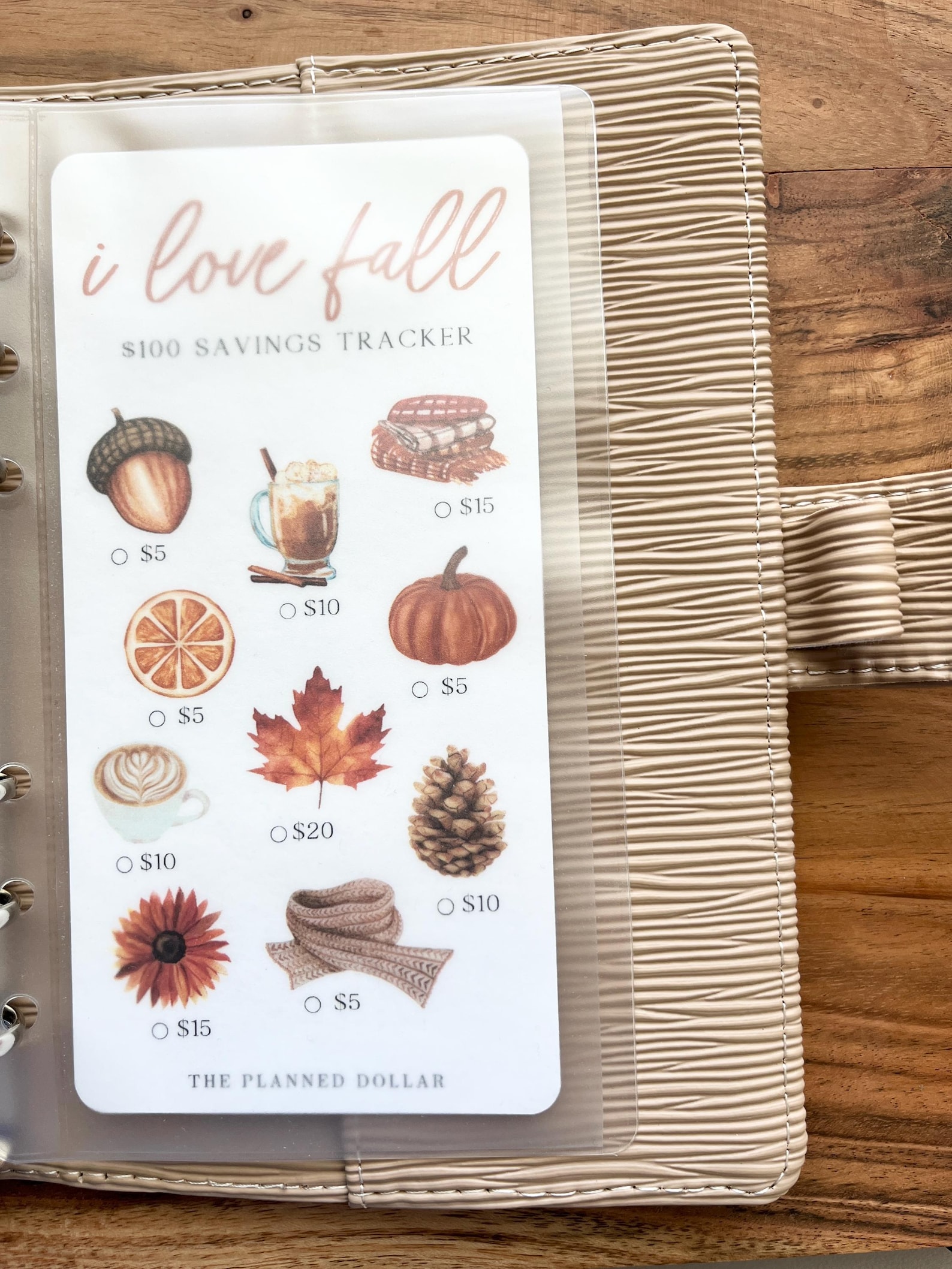 Fall Savings Challenge | I Love Fall | A6 Personal Envelope Size | Cash ...