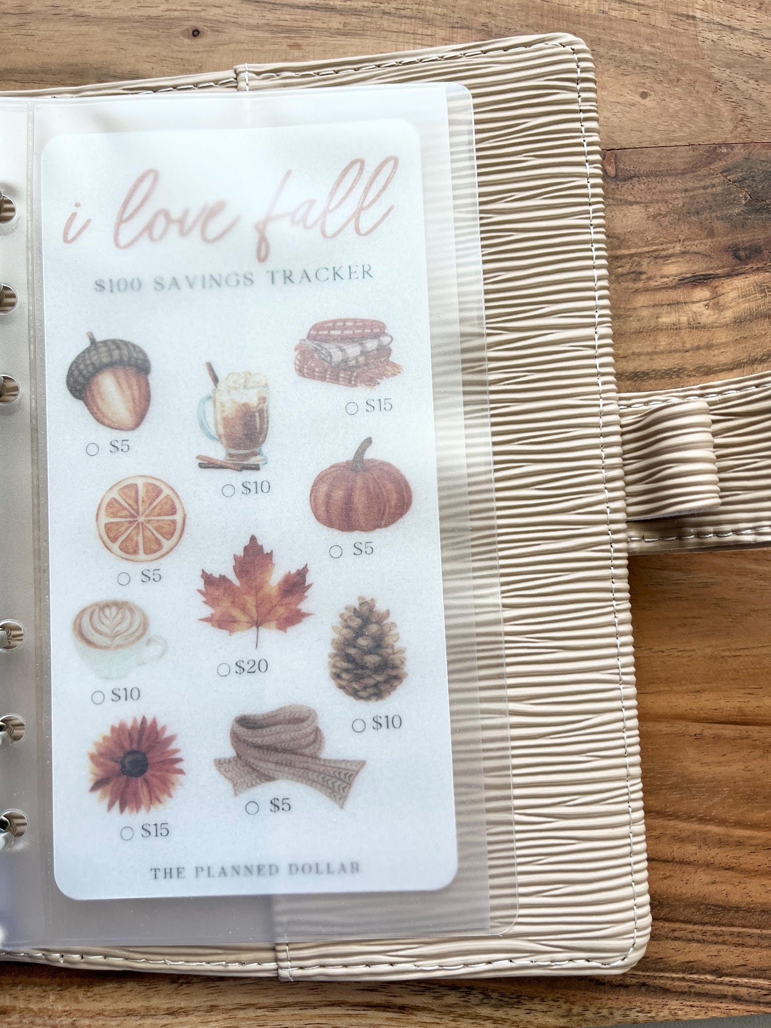 Fall Savings Challenge | I Love Fall | A6 Personal Envelope Size | Cash ...