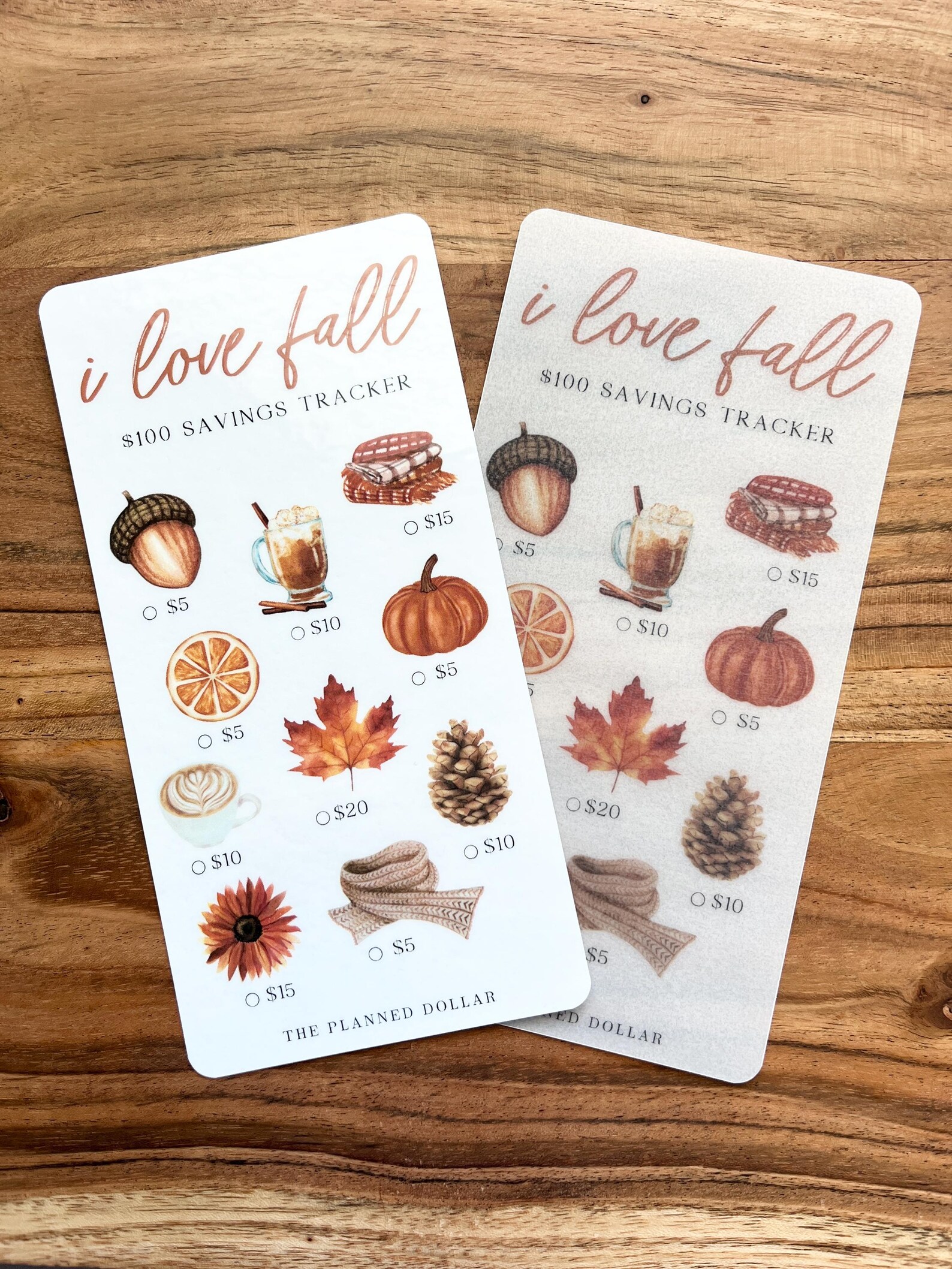 Fall Savings Challenge | I Love Fall | A6 Personal Envelope Size | Cash ...