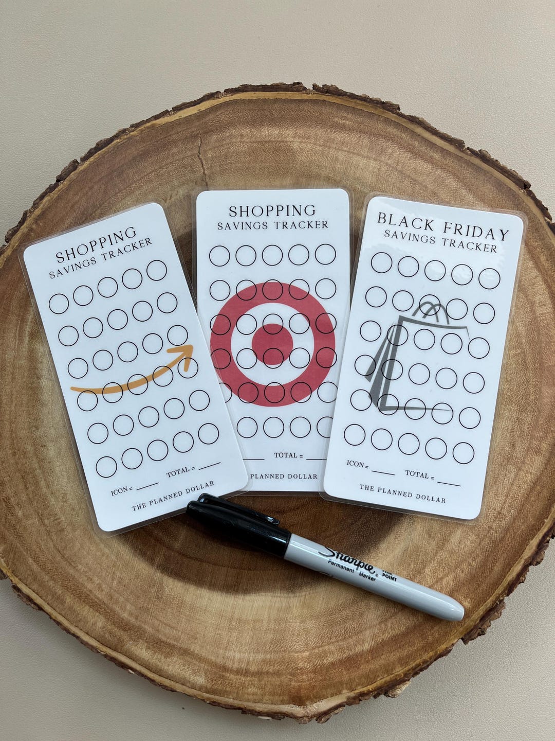 Shopping Days Savings Challenge Trackers A6 Laminated Cash Tracker Cash ...