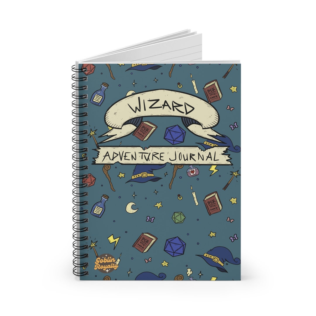 DND Wizard Adventure Journal: Spiral Notebook. Cool, Fantasy Notebook ...