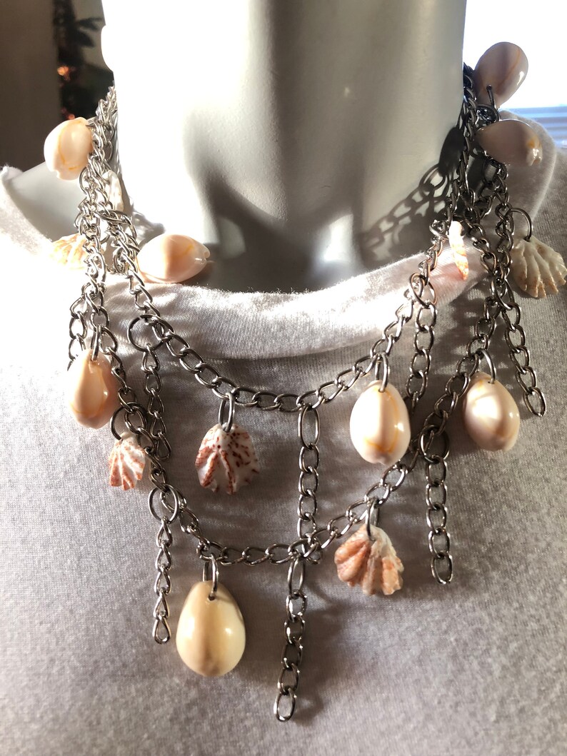 Sea Shells Silver or Gold Beach Belly Chain Wrap Around Long - Etsy