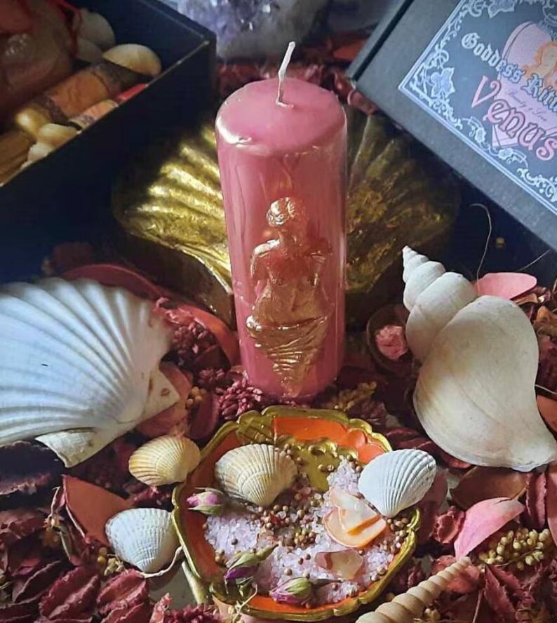 VENUS Goddess Ritual CANDLE Aphrodite Altar Love Decoration Magic Wicca ...