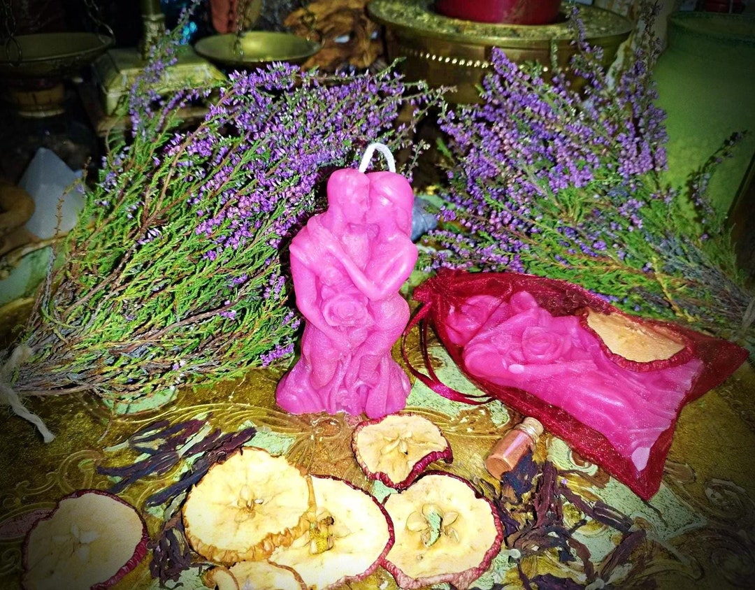 Love Seduction Couple Ritual Candle Make Him/her Fall for Good Hoodoo Wicca Witch Folk Magic ...