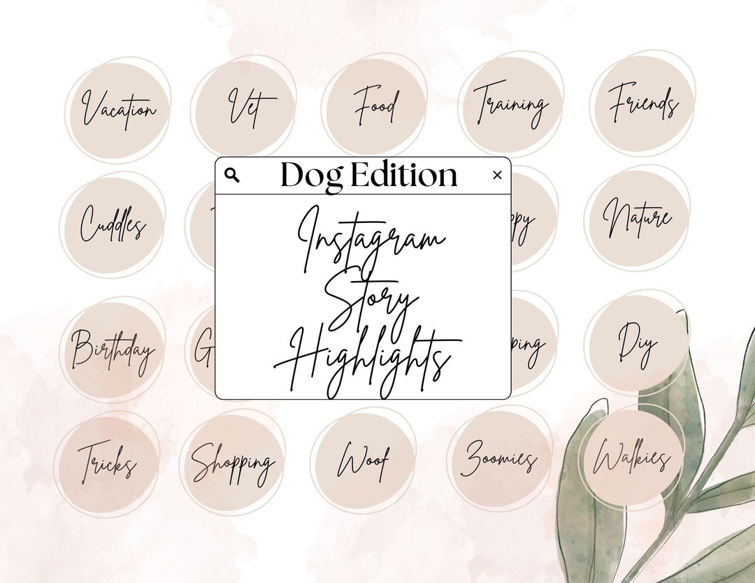 26 Dog Instagram Highlight Covers Dog Highlights for Social Media ...