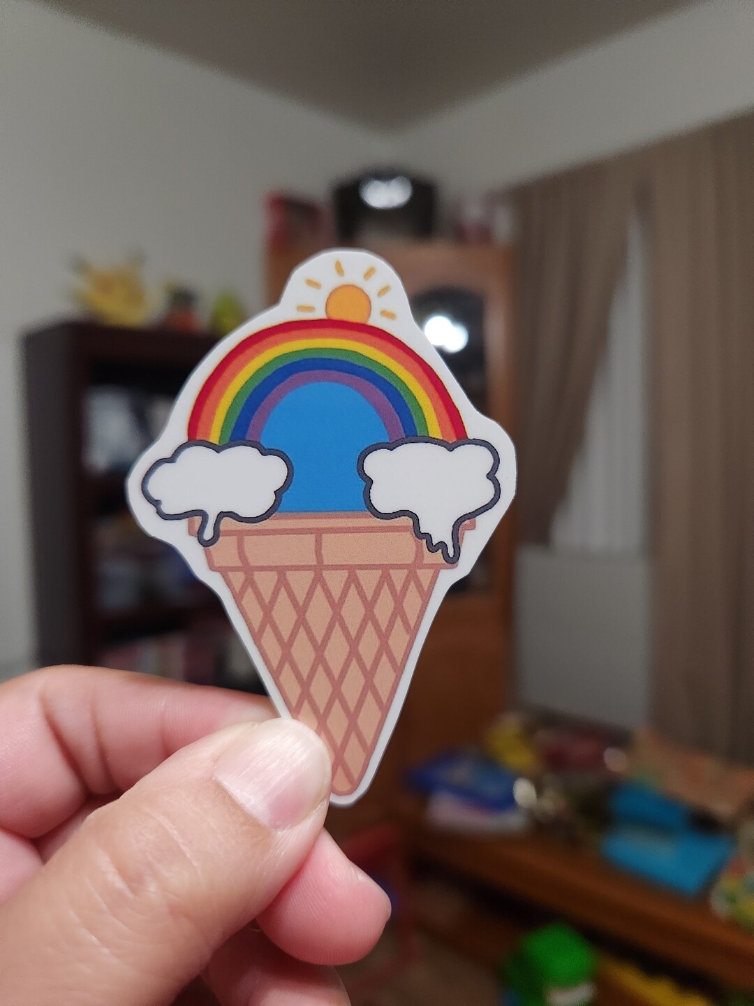 Rainbow Ice Cream Sticker - Etsy
