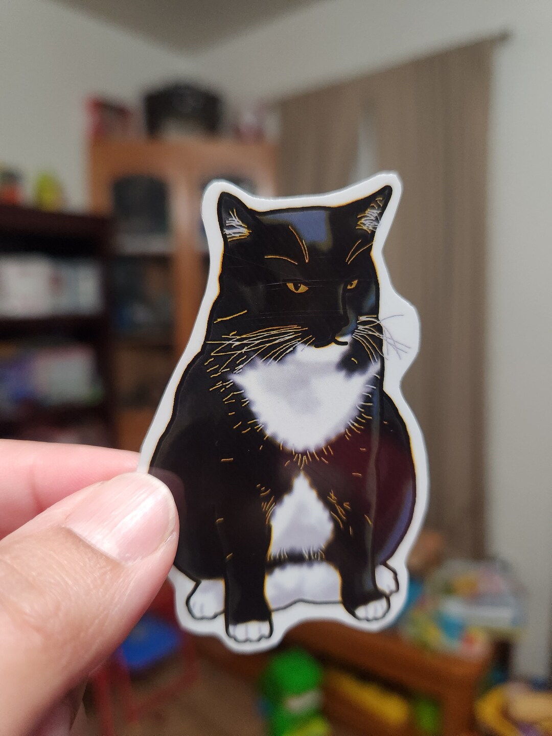 Fat Cat Sticker - Etsy