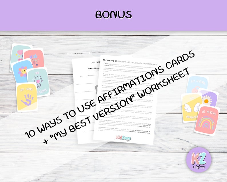 30 Printable Positive Affirmations Cards for Girls in Spanish ...