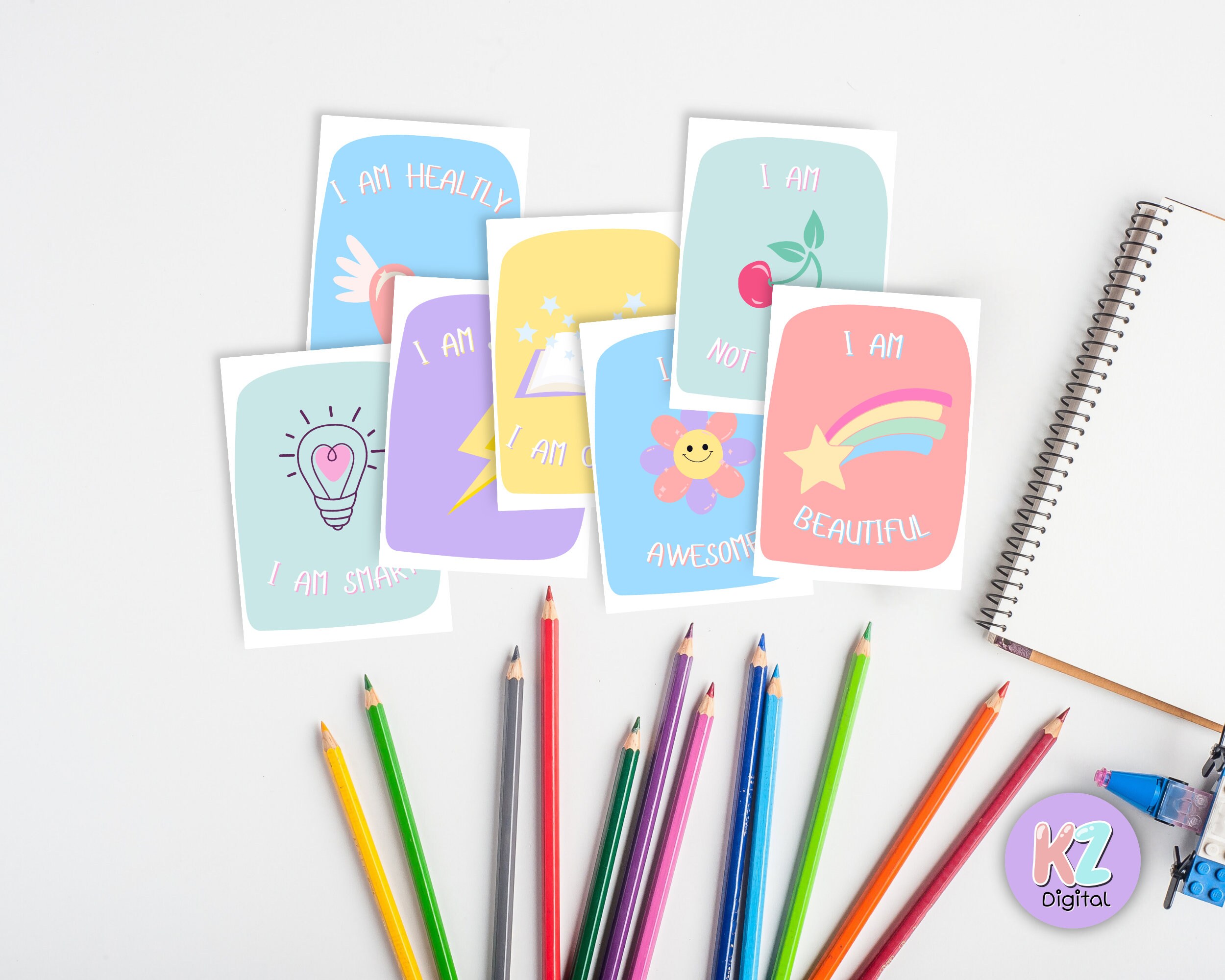 30 Printable Positive Affirmations Cards for Children in English ...
