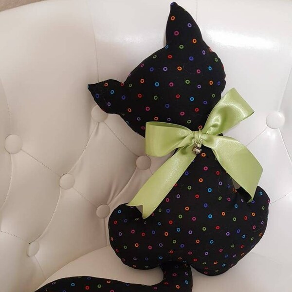 Black Cat Shaped Pillow - Etsy