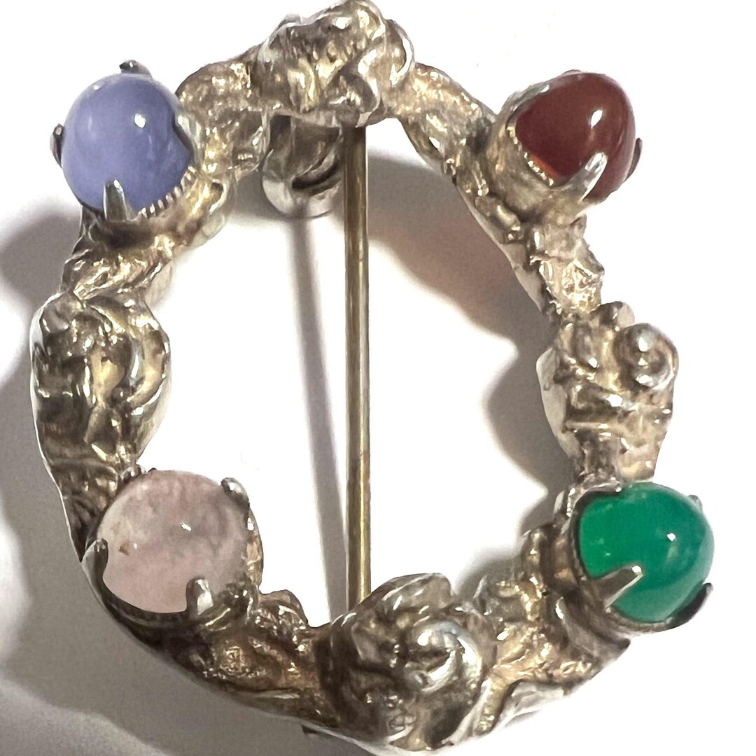 Vtg 60s RA Robert Alison Brooch Pin Edinburgh Hallmarks Scottish Celtic ...