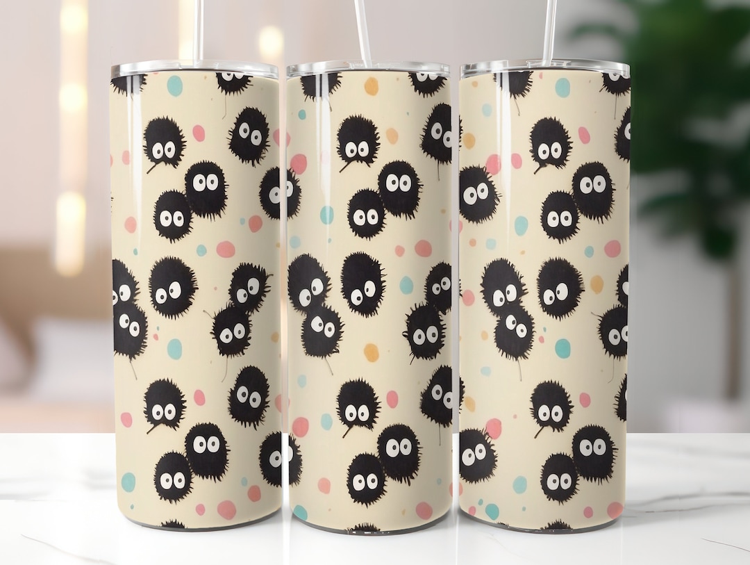 Soot Sprite Anime Inspired Tumbler Wrap, Soot Sprite Png, Tumbler ...