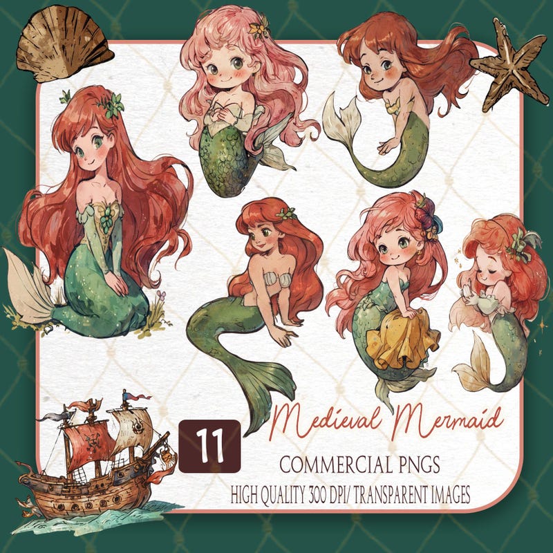 Medieval Mermaid - Etsy