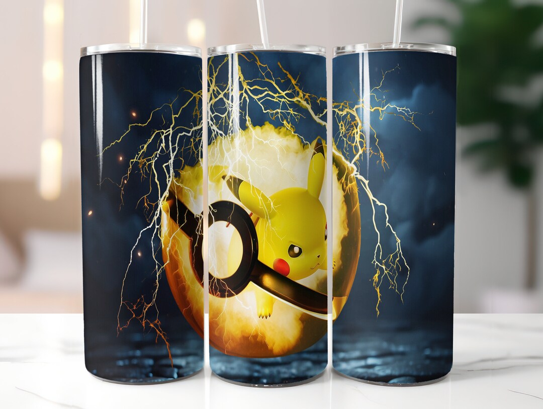Pokemon Pikachu Digital Download, Pokemon Tumbler and Mug Wrap, Pikachu ...