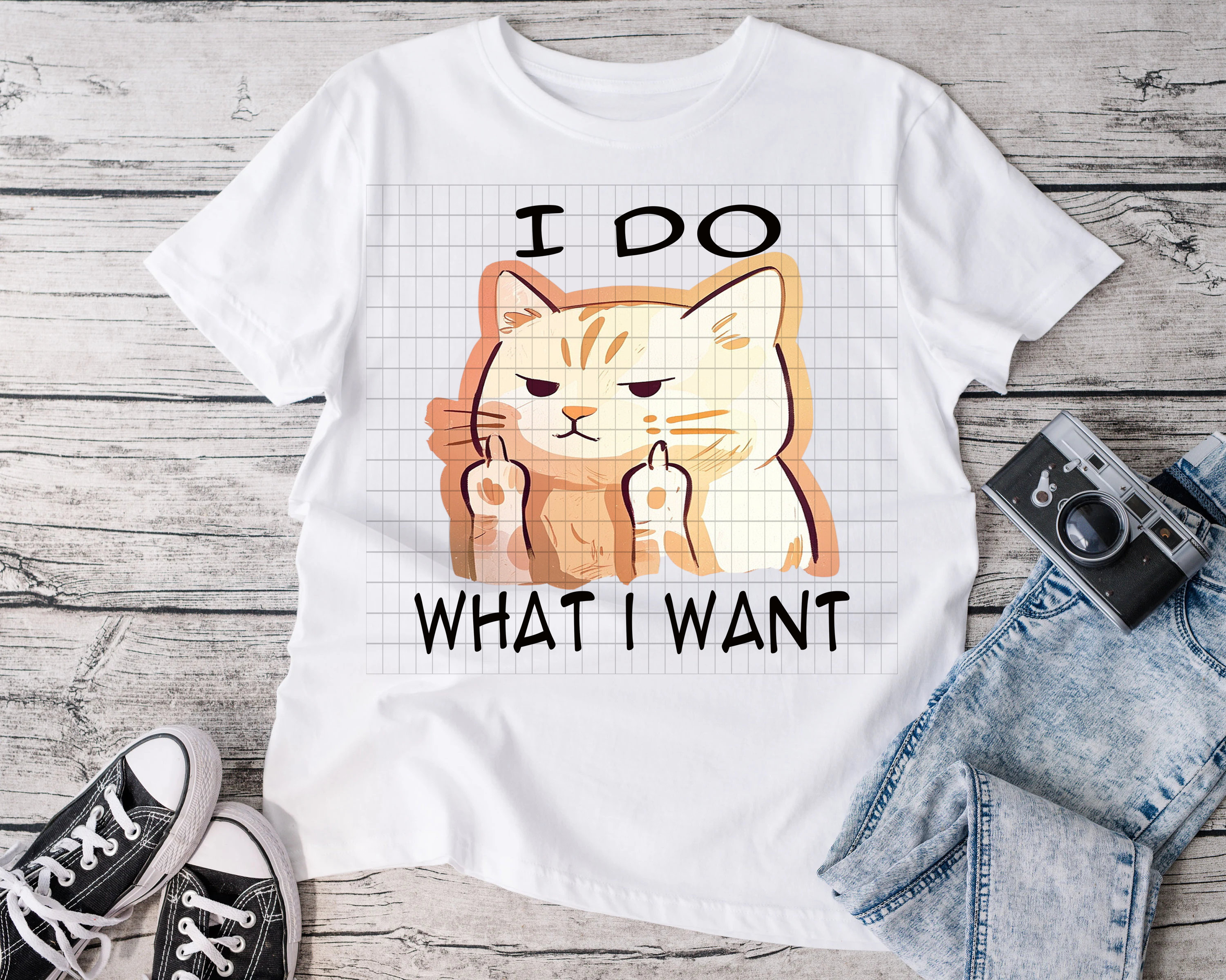 I Do What I Want Cat Design, Cute Cat Png, Funny Cat Clipart, Sassy Cat ...